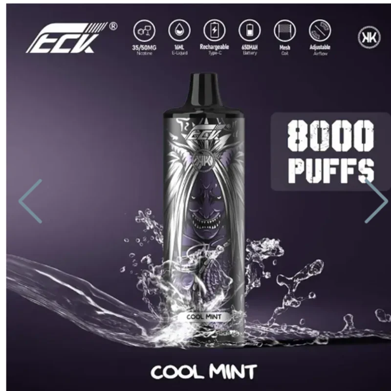 KK Vapes Cool Mint 8000 Puffs Disposable Vape - Refreshing Energy ...