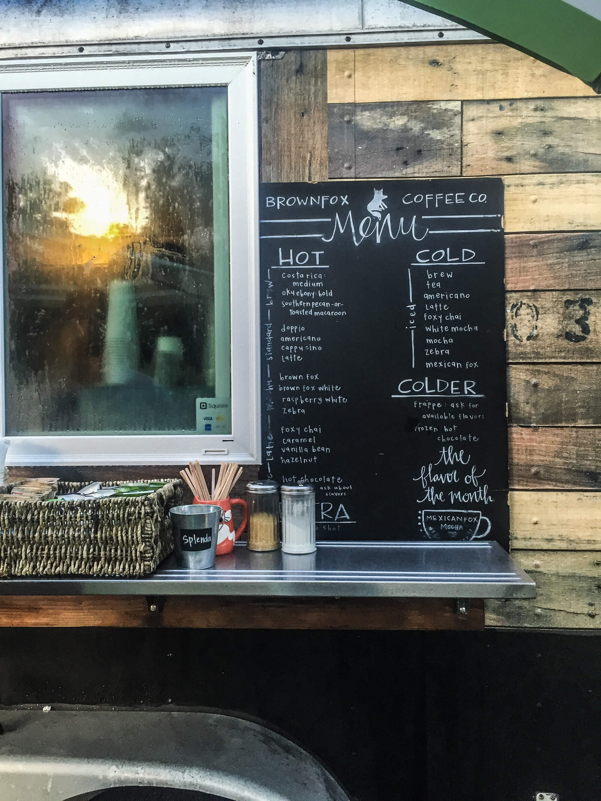 Brown Fox Coffee a great stop for hot coffee in the morning