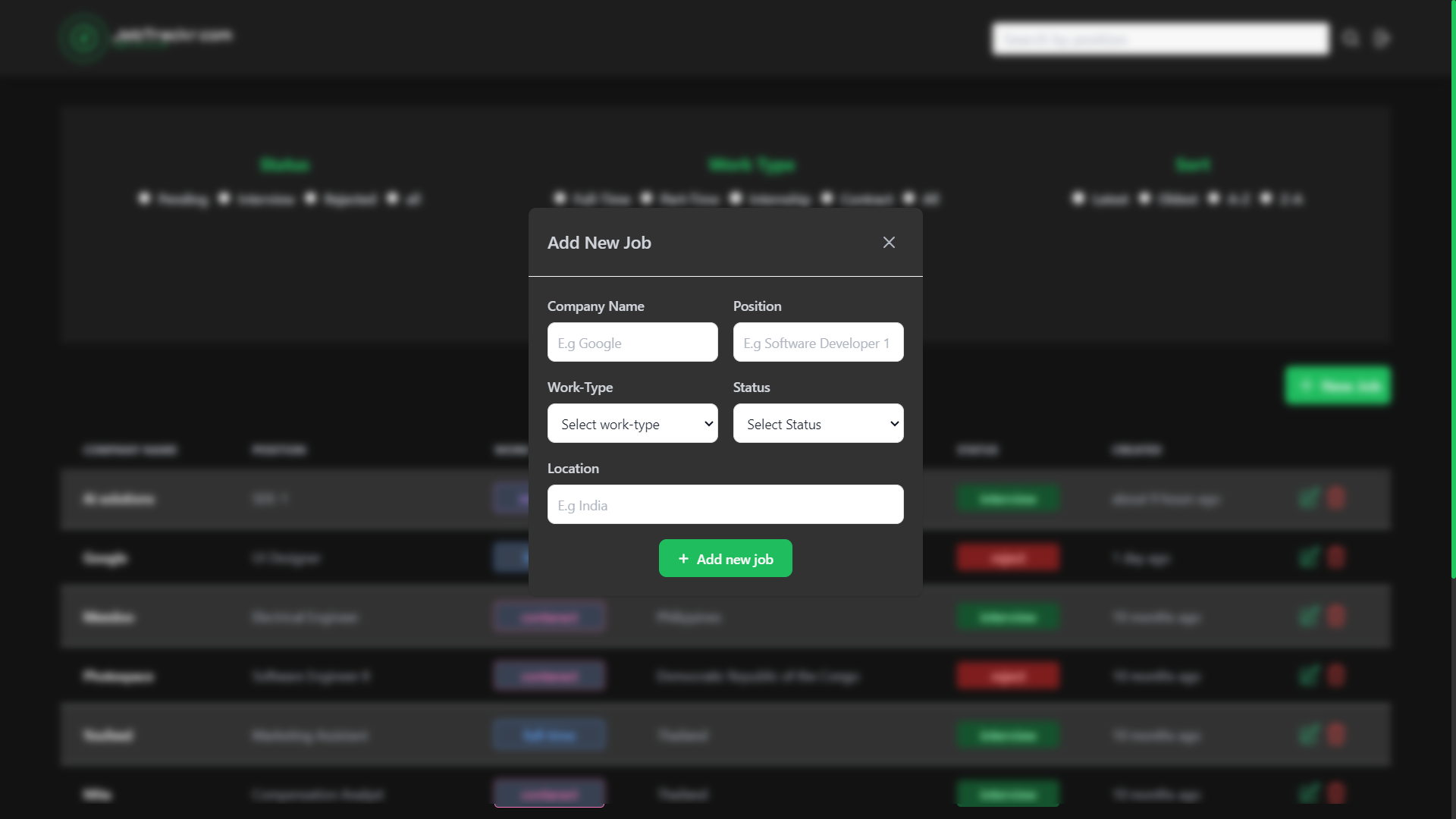 GitHub - sampriti27/JobTrackr: JobTrackr is a web application designed to help users keep track ...
