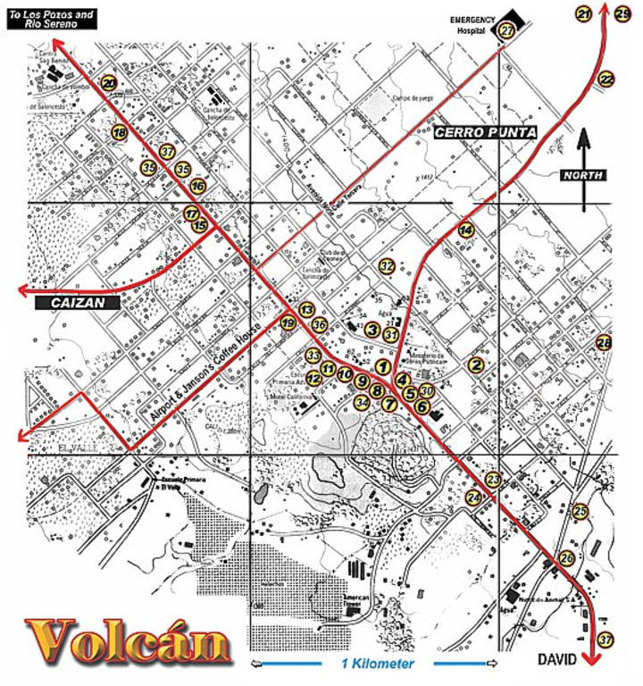 Volcan Tourist Map | YourPanama
