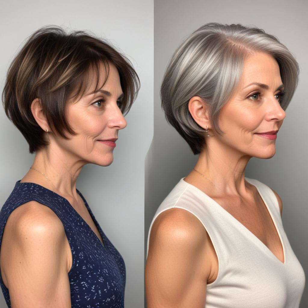 What are some short haircut before and after transformations for women ...