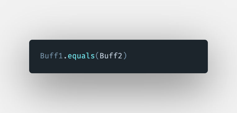 How to check if two buffers are equal in Node.js? | MELVIN GEORGE