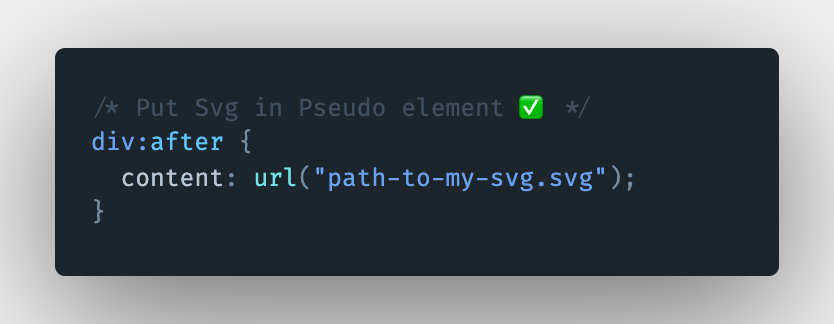 How to put SVG inside pseudo elements in CSS? | MELVIN GEORGE