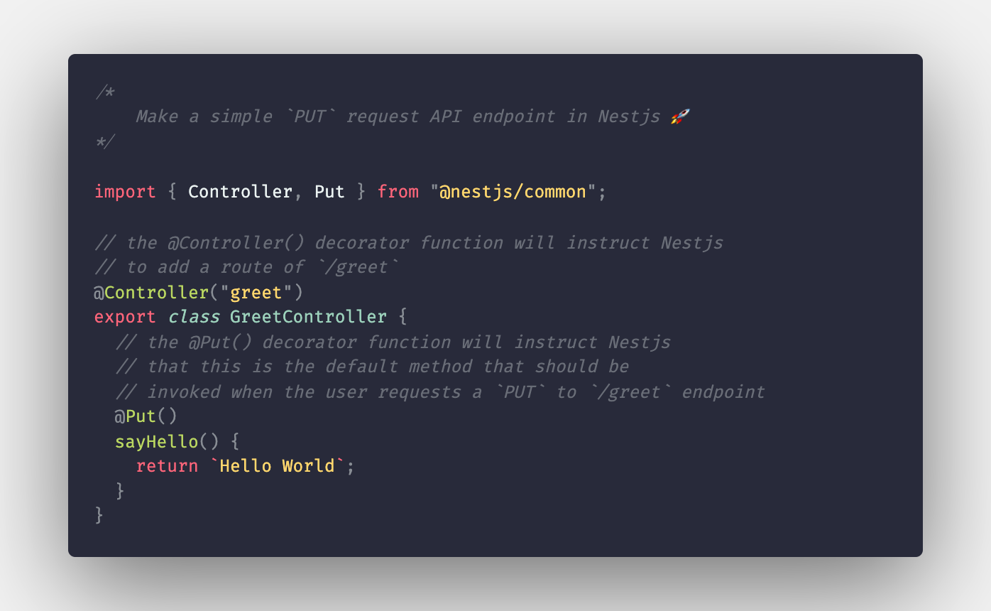 How To Make A Simple Put Request Or An Api Endpoint In Nestjs Melvin George