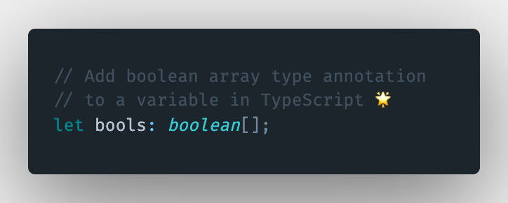 How To Add A Boolean Array Type Annotation To A Variable Or A Constant In Typescript Melvin 4890
