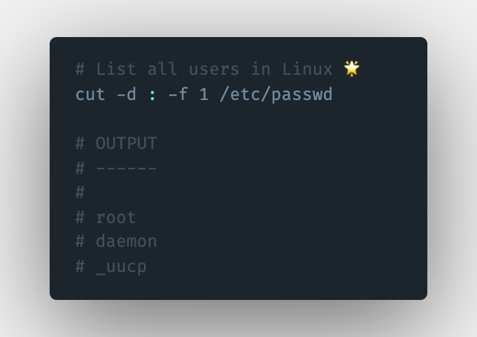 How to get or list all the users in Linux? | MELVIN GEORGE