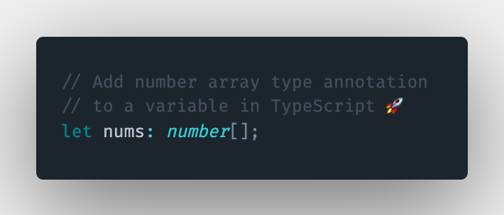 How To Add A Number Array Type Annotation To A Variable Or A Constant In Typescript Melvin George 0747