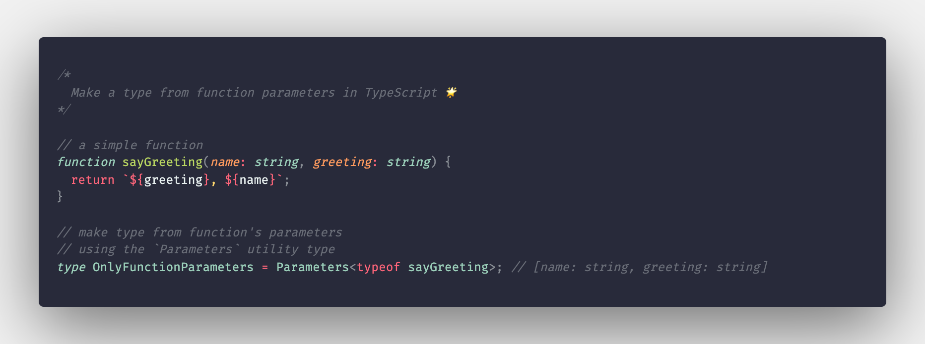 How To Easily Make A Type From A Function S Parameters In Typescript Melvin George