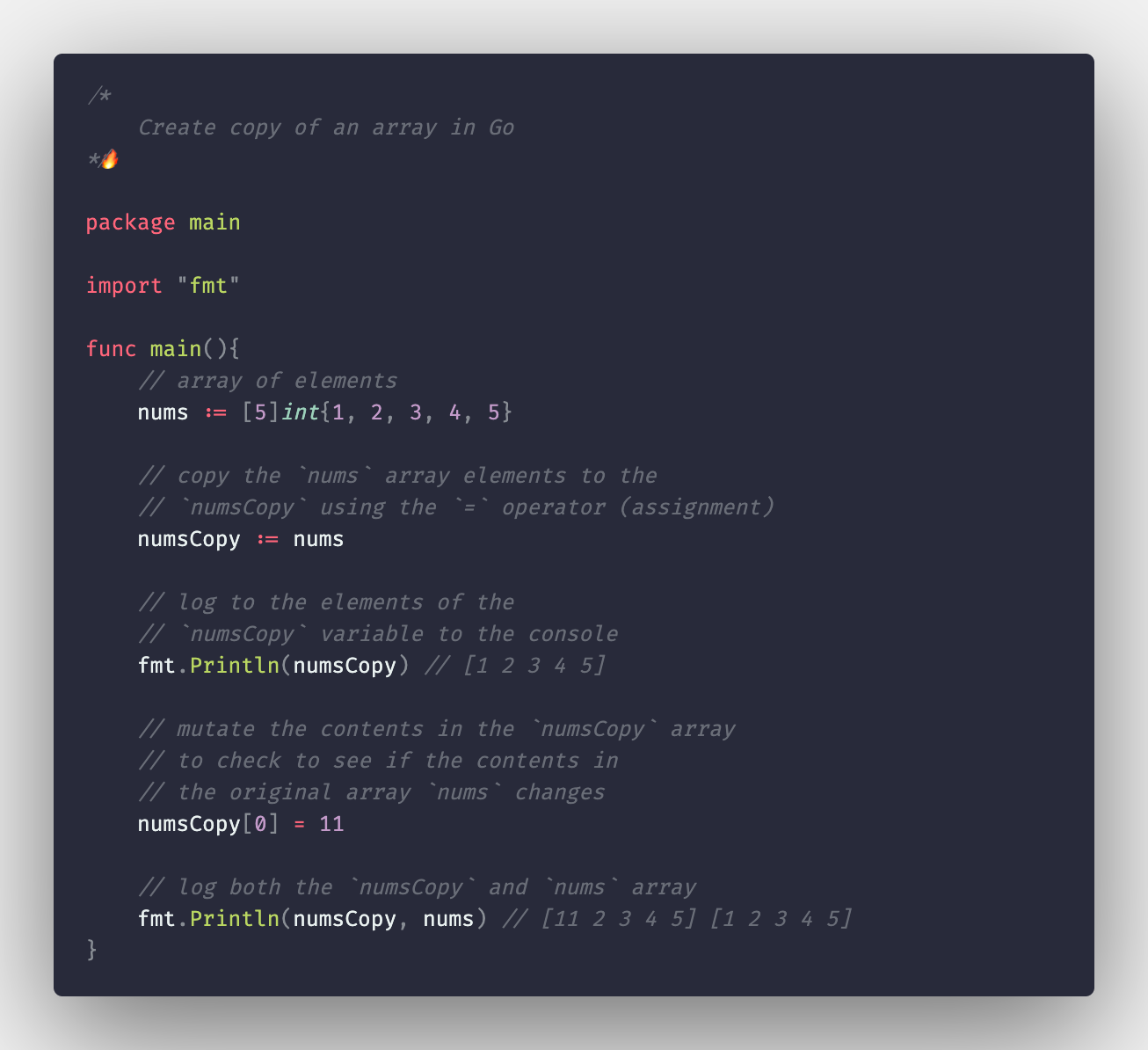 How To Create A Copy Of An Array In Go Or Golang Melvin George 5881