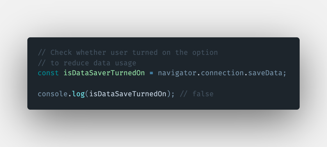 How To Check Whether The User Has Turned On The Option To Reduce Data Usage Using Javascript