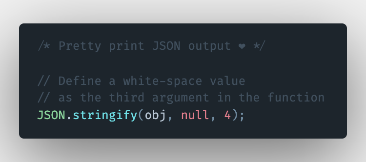 How to print JSON output beautifully in JavaScript? | MELVIN GEORGE How to print JSON output beautifully in JavaScript? | MELVIN GEORGE