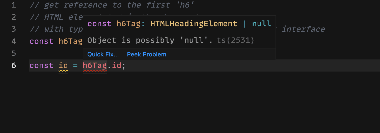How To Get Or Access The Properties And Methods Of H6 Html Element Tags Without Errors In 8731