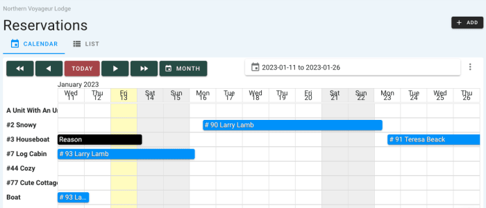 Reservations - CabinKey™