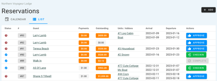 Reservations - CabinKey™