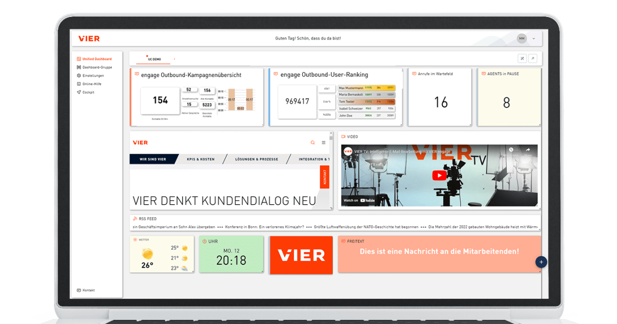 Optimierte Datenauswertung mit dem VIER Unified Dashboard