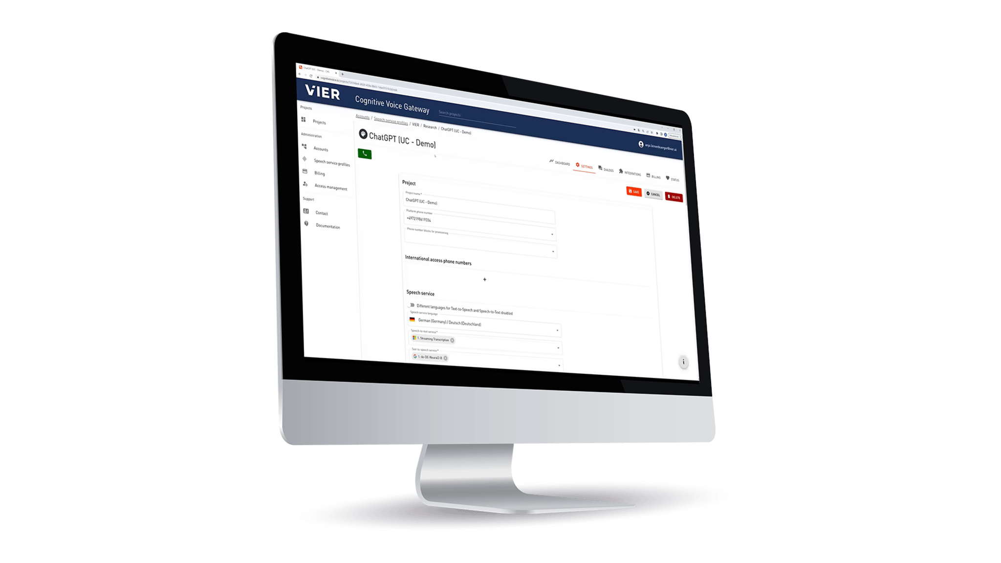 VIER Cognitive Voice Gateway