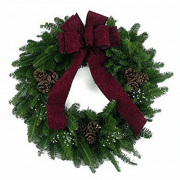 Burgundy Flex Christmas Wreath