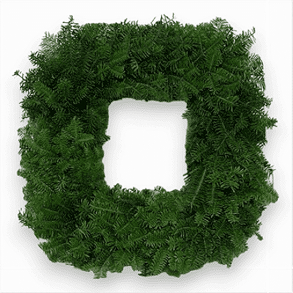 10 Pack Square Wreaths | Unique Fresh Christmas Wreaths Bulk