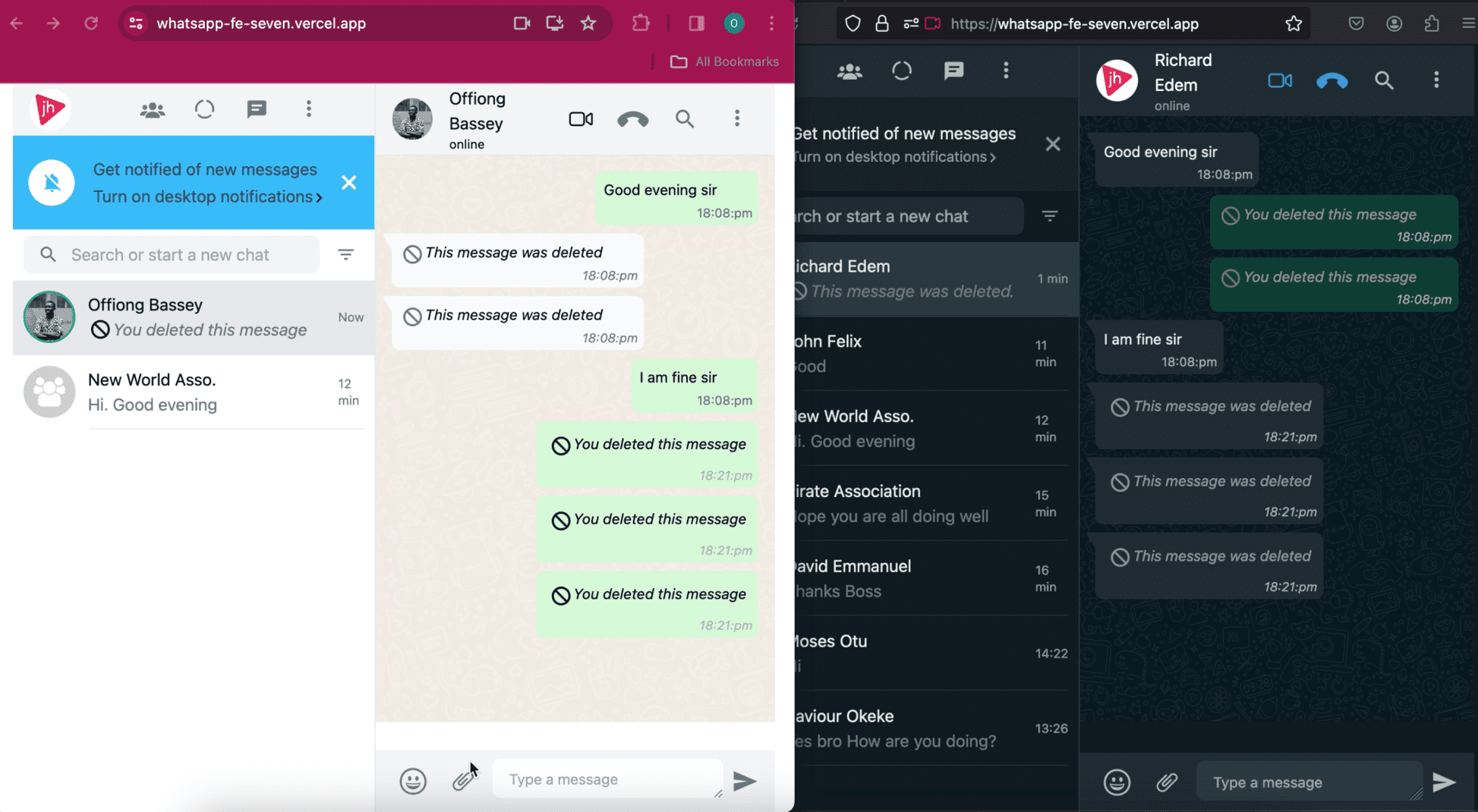 GitHub - offiongbassey/whatsapp_be: Whatsapp Web Clone Backend Repository