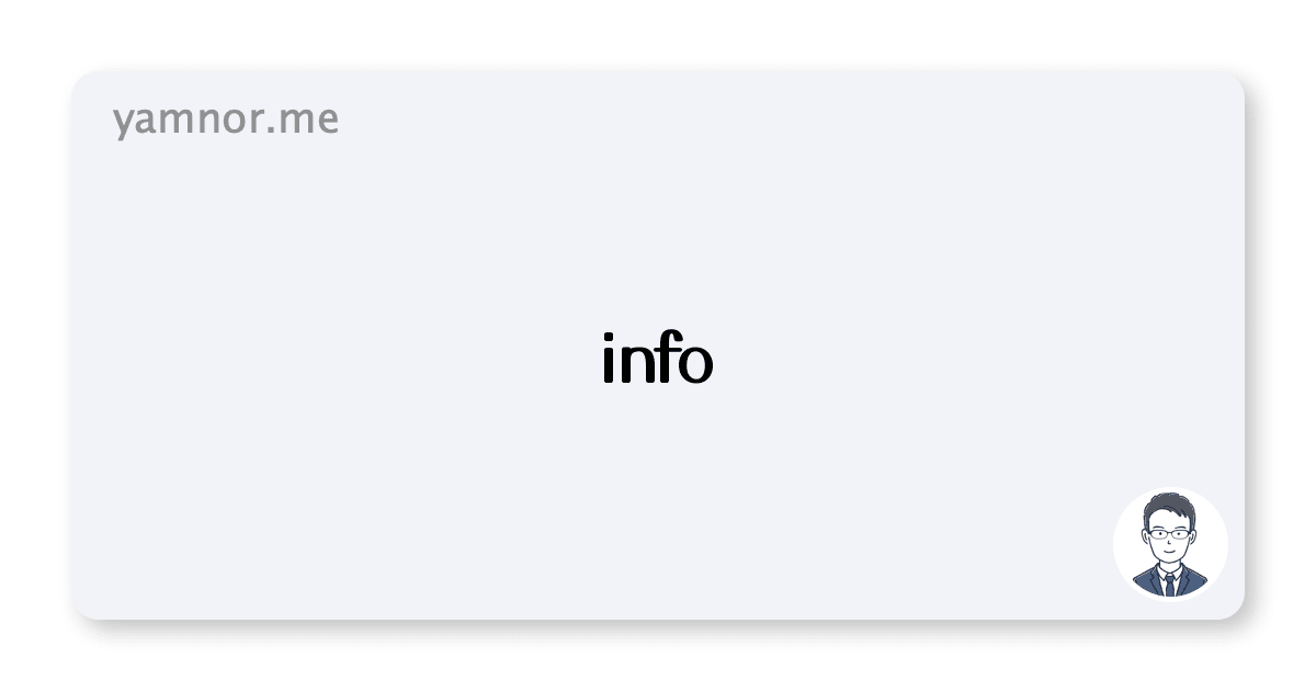 info | yamnor.me