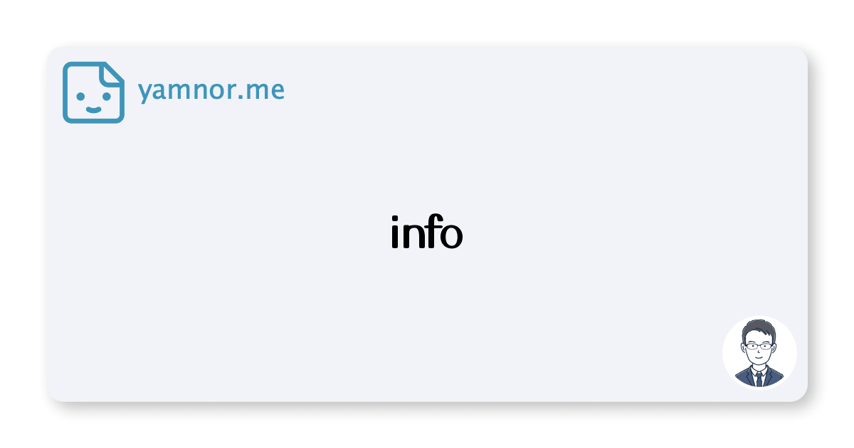 info | yamnor.me