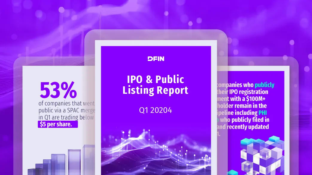 DFIN发布《2024年Q1美股IPO及上市报告》 - 当纳利金融服务集团 (DFIN)