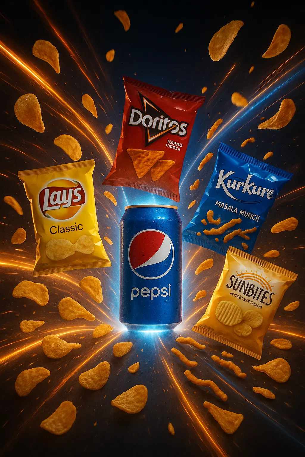 Dramatic Snack Explosion with Pepsi | Meu PromptBox