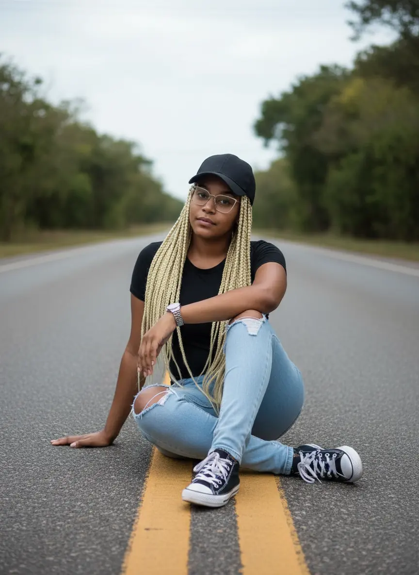 Lone Road Portrait | Meu PromptBox