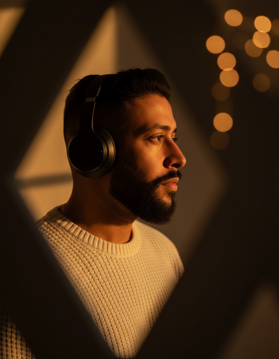 Moody Cinematic Candid Profile Portrait Template | Meu PromptBox