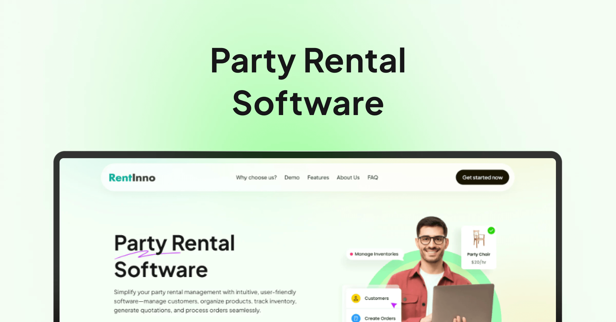 Party Rental Software - RentInno
