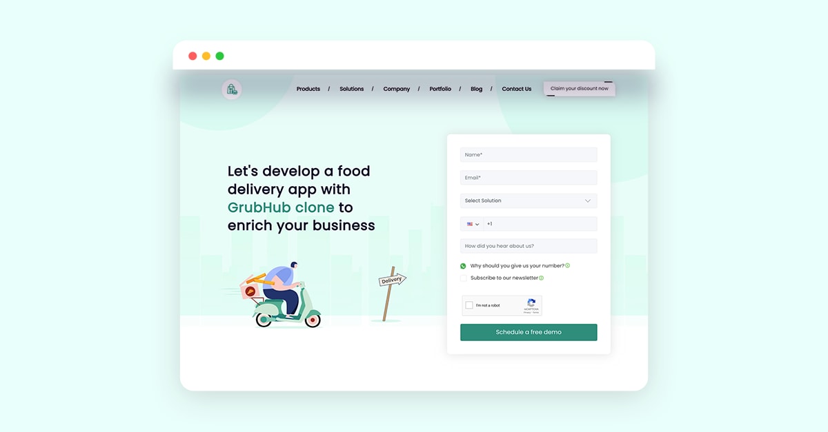 Grubhub clone | On-demand white label food delivery software