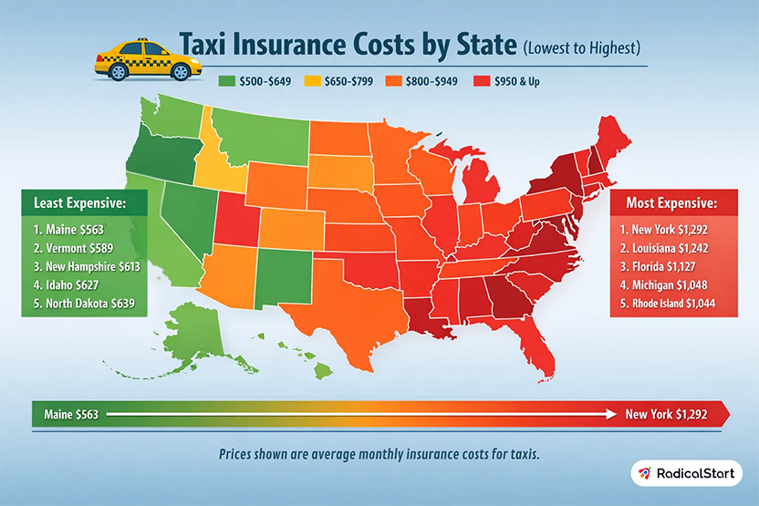 Taxi Cab Insurance Costs in the USA (2026 Guide)