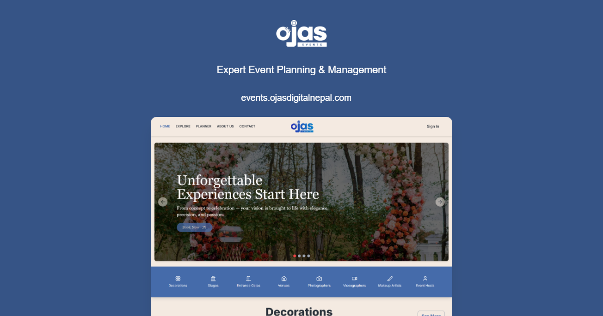 Ojas Events | Expert Event Planning & Management in Nepal