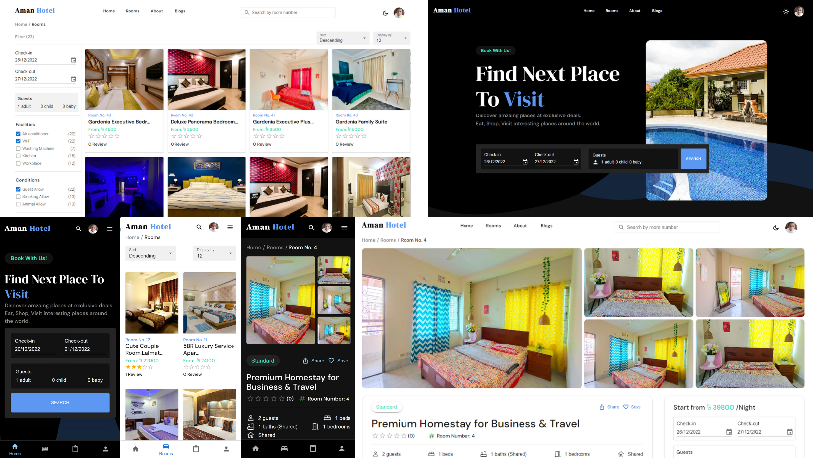 GitHub - Amanullah-Nirob/aman-hotel: An advanced Full Stack Hotel-Booking App (PWA)