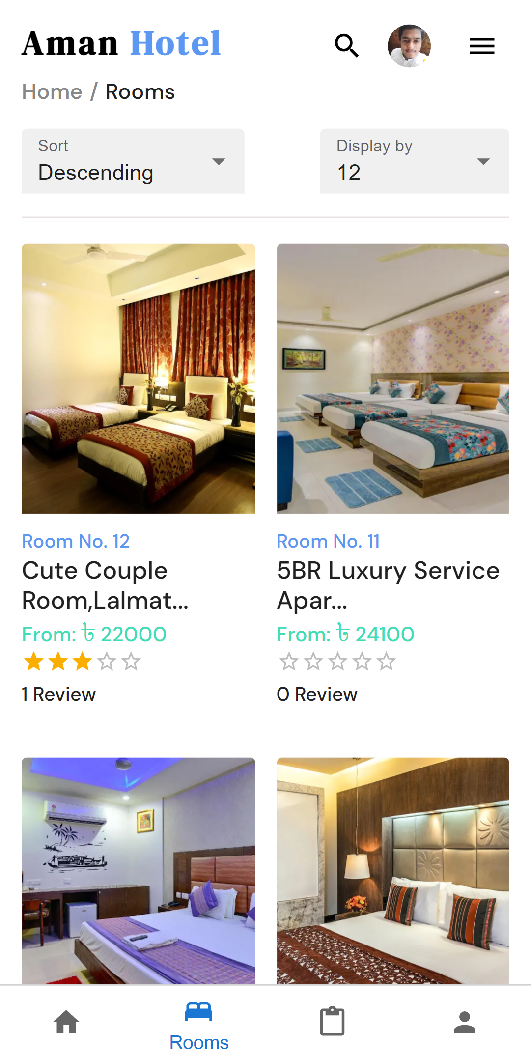 GitHub - Amanullah-Nirob/aman-hotel: An advanced Full Stack Hotel-Booking App (PWA)