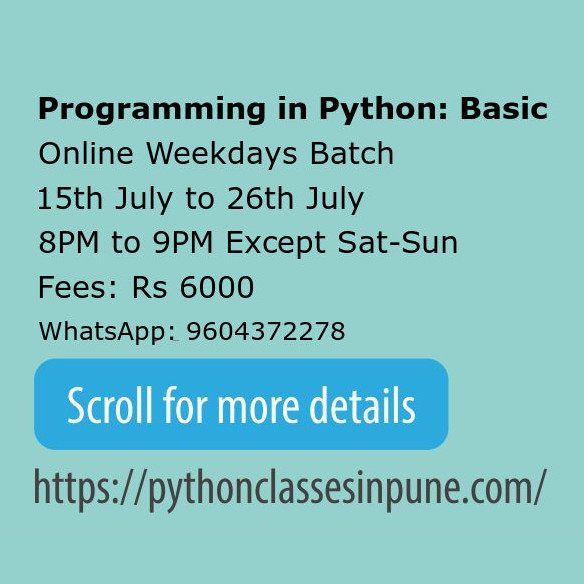 Python Classes in Pune | Software Training