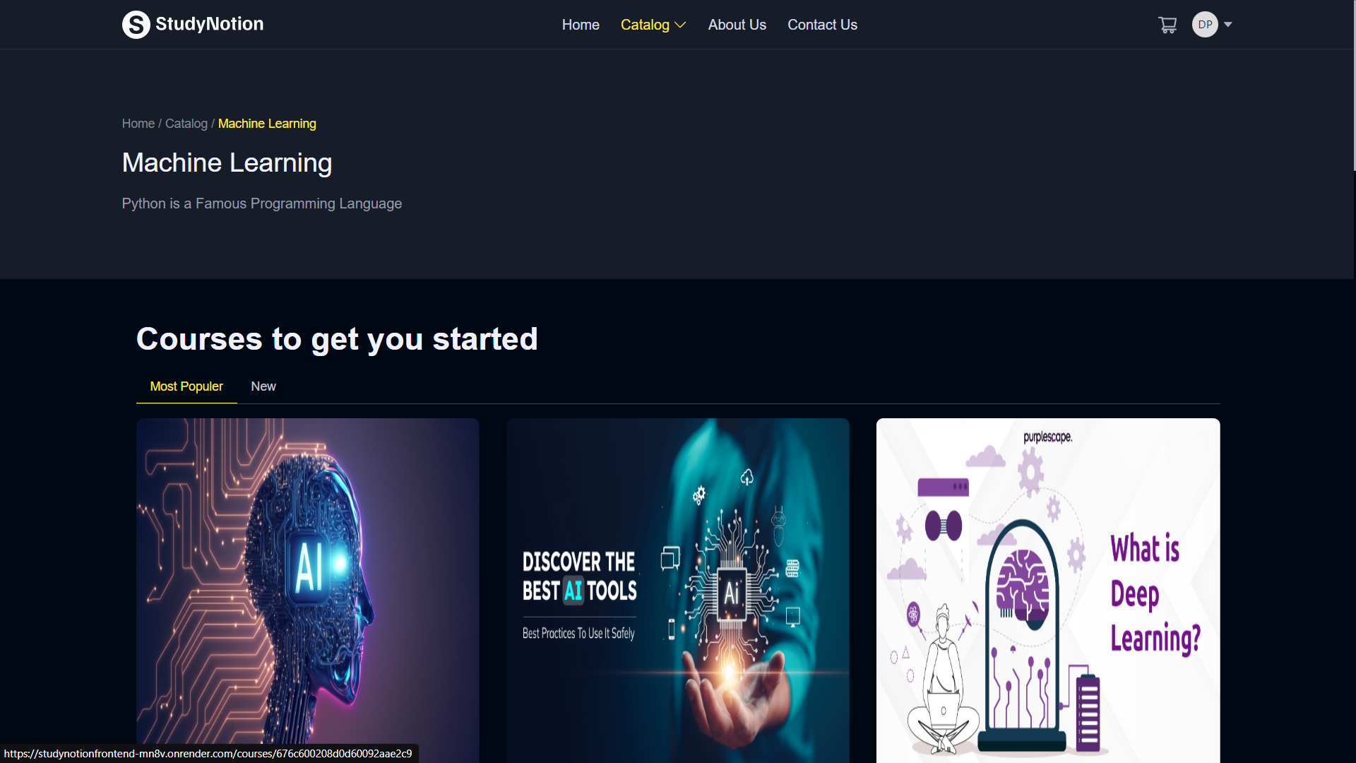 GitHub - DivyaP1063/StudyNotion: StudyNotion is an EdTech platform that offers a user-friendly ...