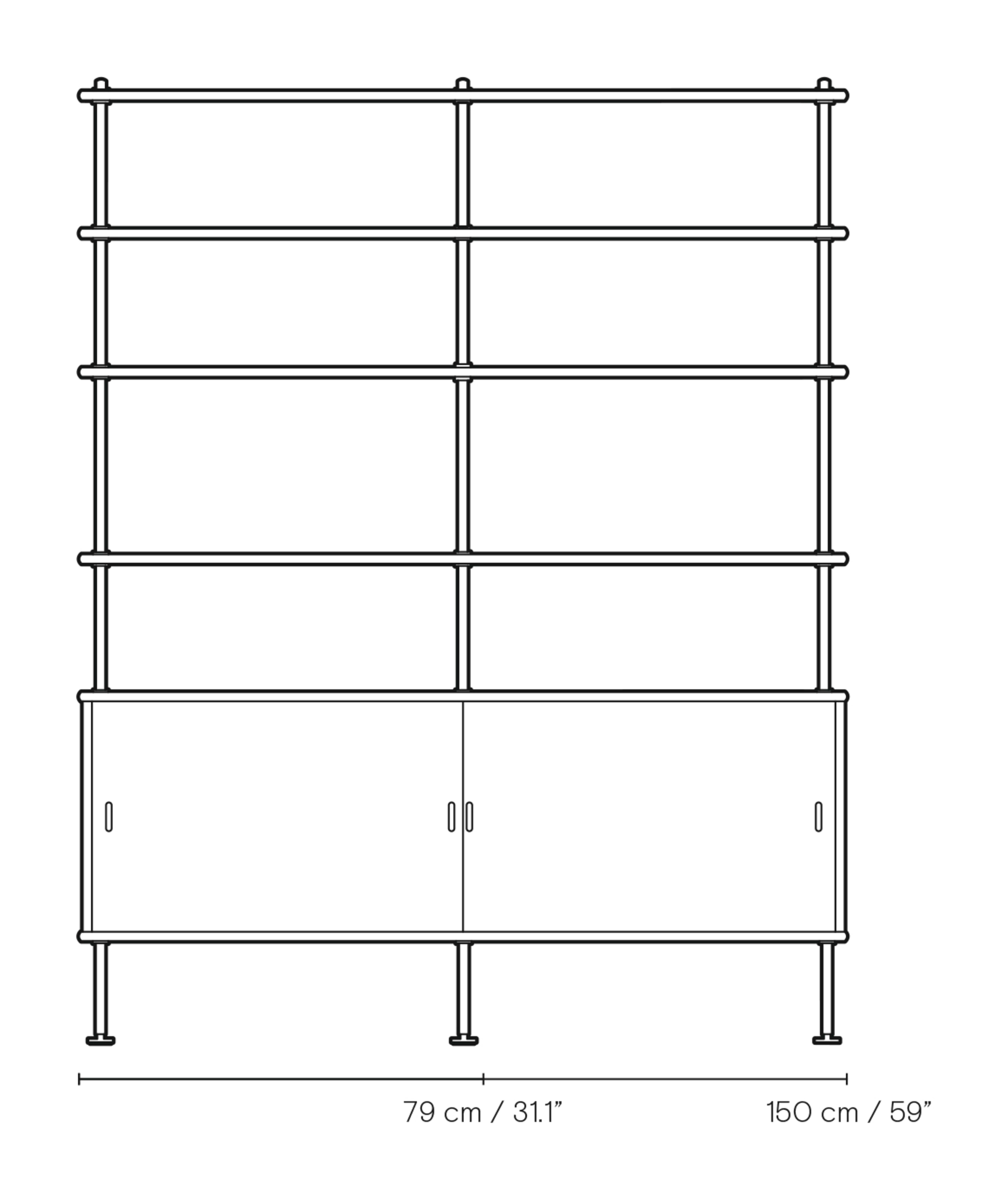 Buy BM0253 sample set up 1 | Shelving system designed by Børge Mogensen ...