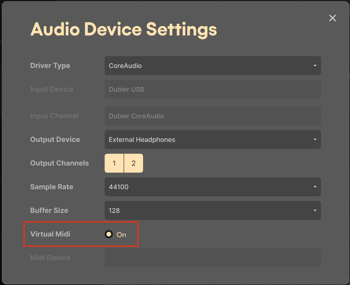 Dubler 2 not visible as a MIDI input