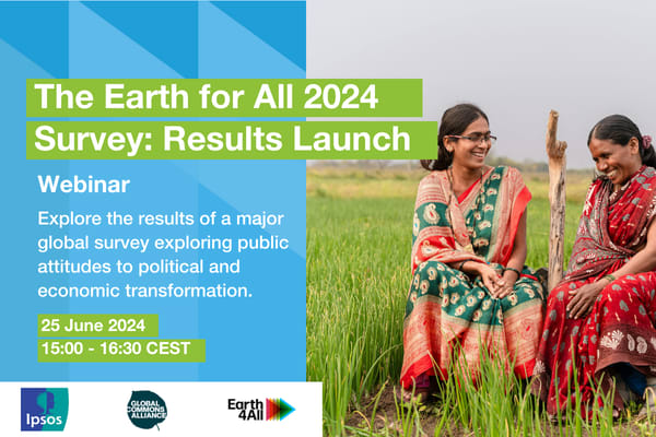 Earth for All Survey 2024 Results Launch - Earth4All