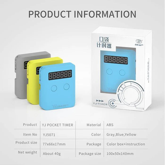 YJ Pocket Timer - Blue | CubeNation