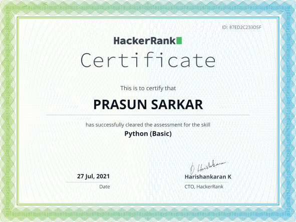 Prasun Sarkar Portfolio