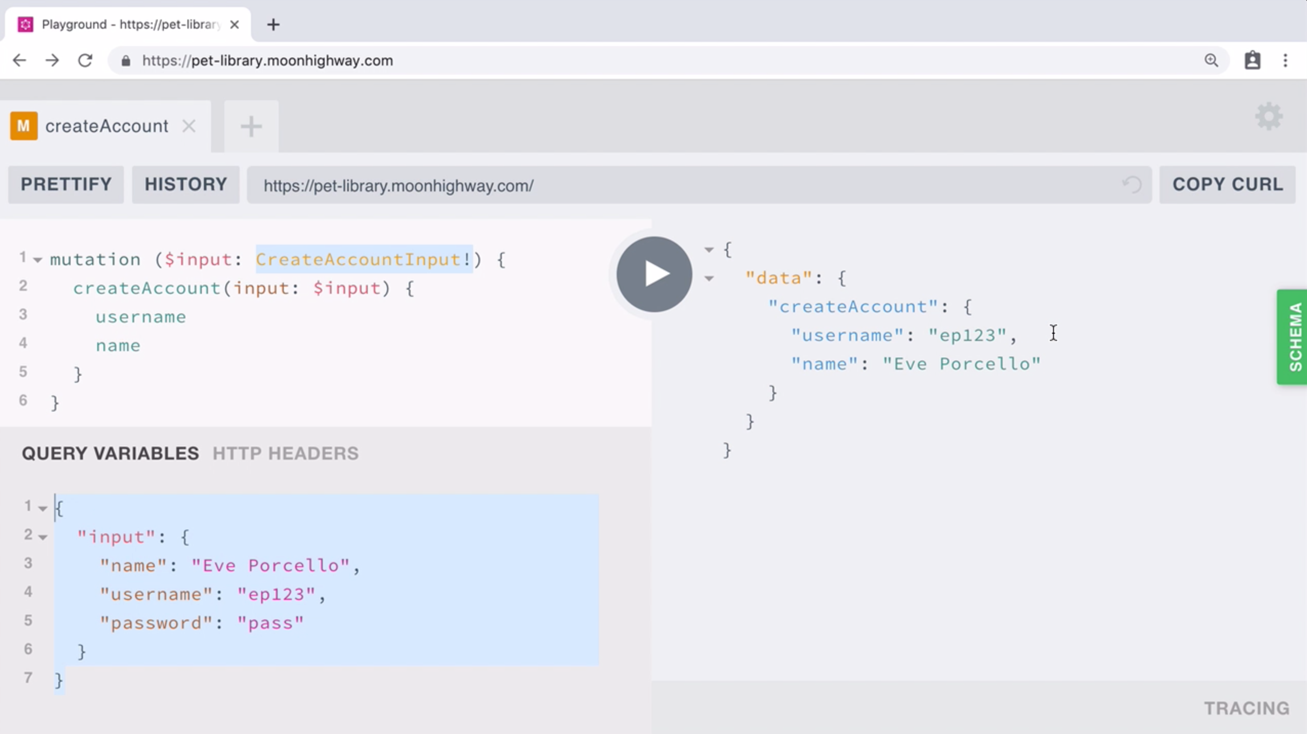 Graphql Query Language Notes10 Use An Input Type To Create An Account With Graphql Mutationmd