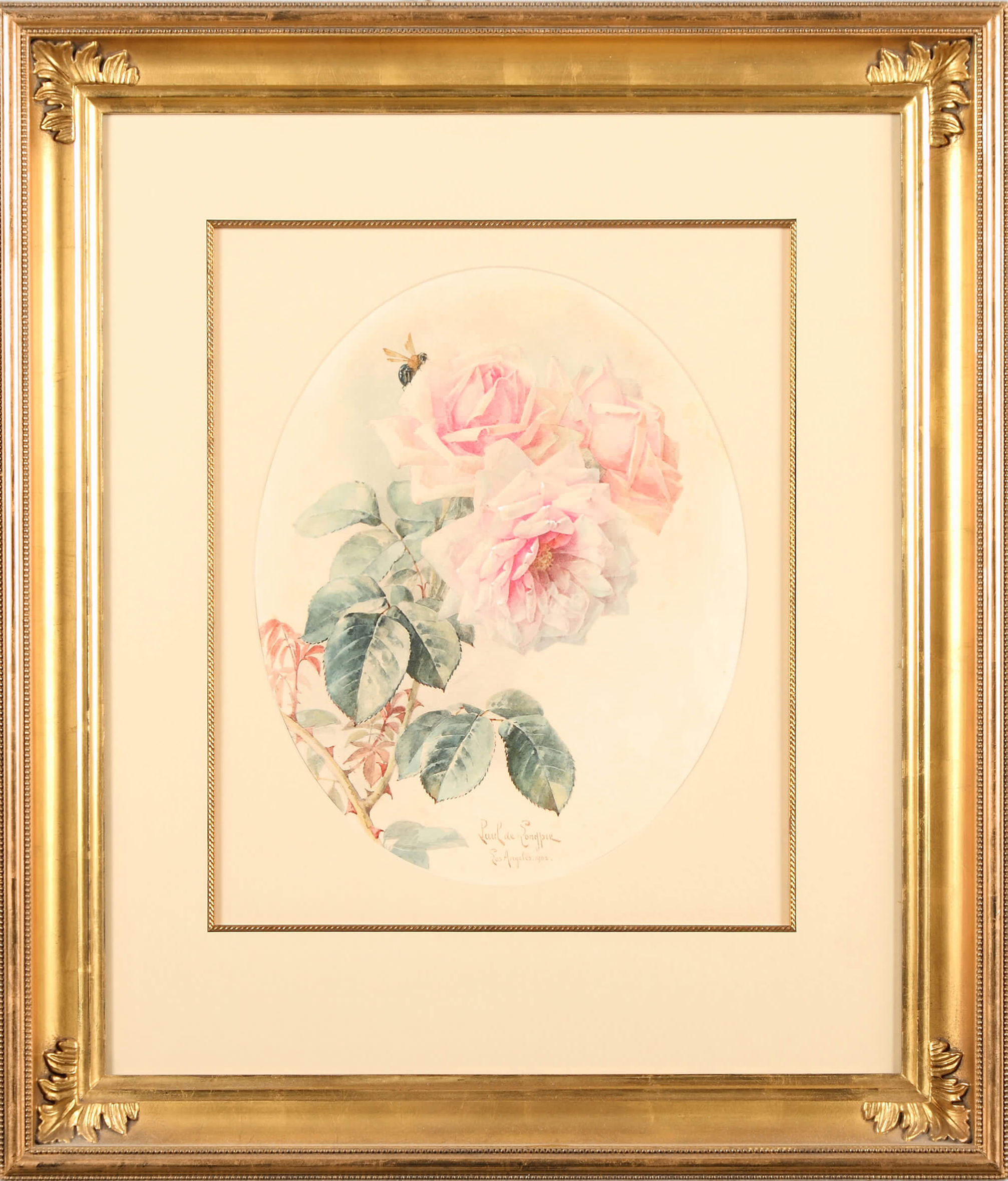 Paul de Longpre - Victorian Roses, 1902 Painting For Sale