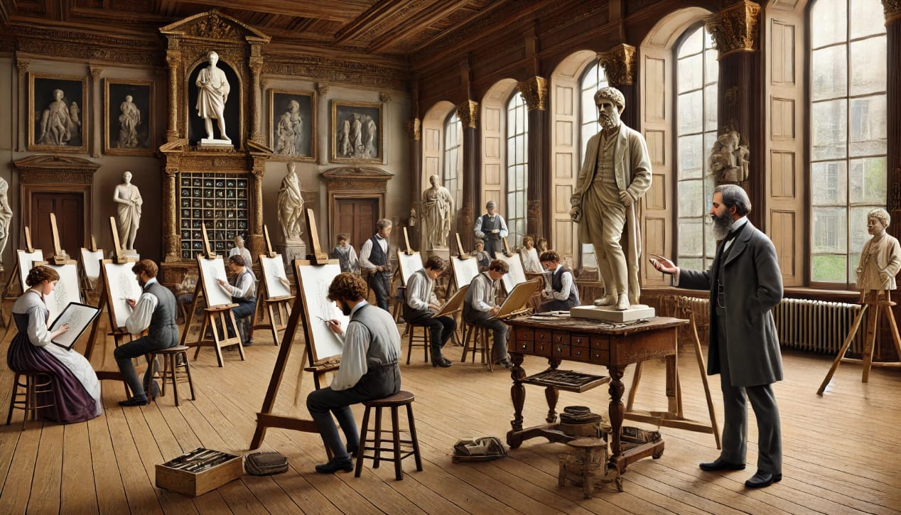Classic Academic Training of 19th-Century Artists Depicted
