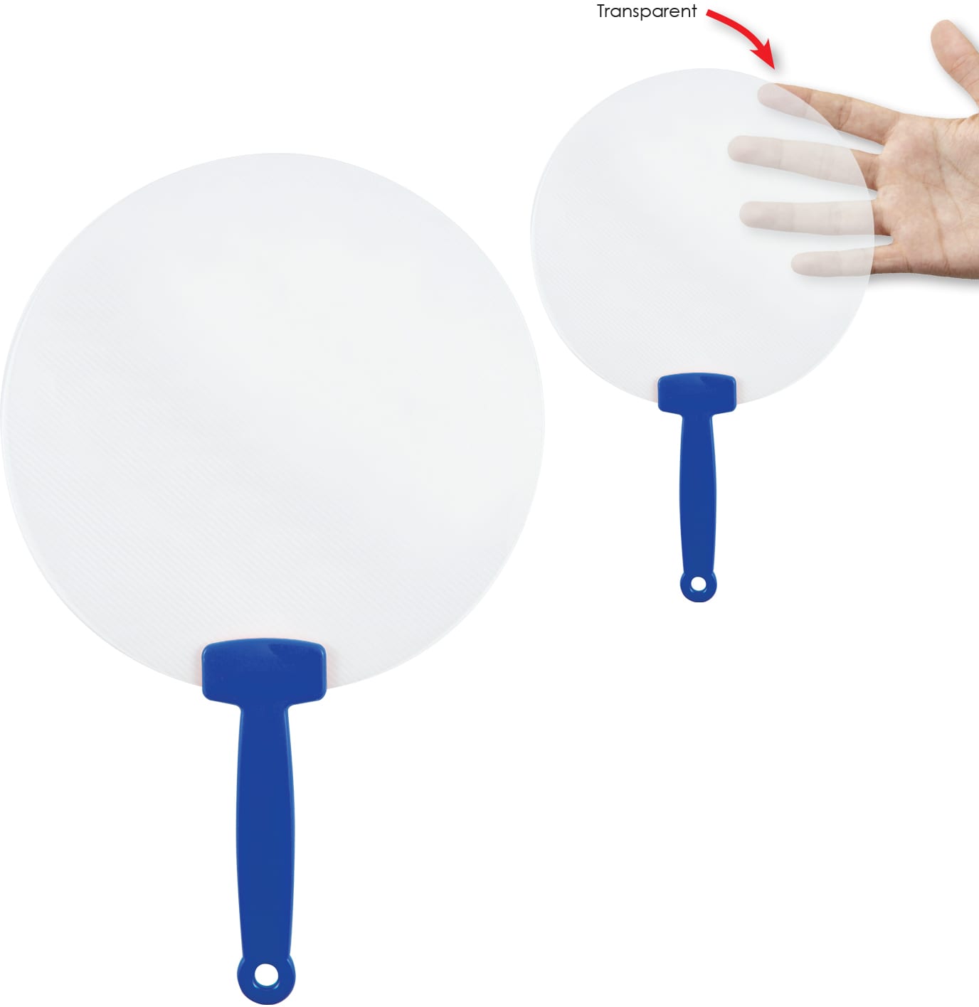 With Your Logo Hand Coloured Held Plastic Fan