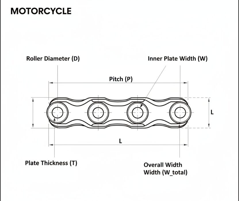 520 vs 525 vs 530 Motorcycle Chain Sizes Dimensions Explained