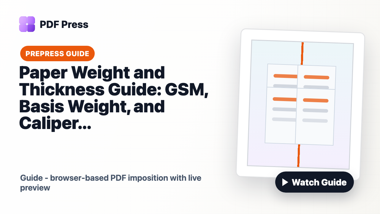 Paper Weight and Thickness Guide: GSM, Basis Weight, and Caliper ...