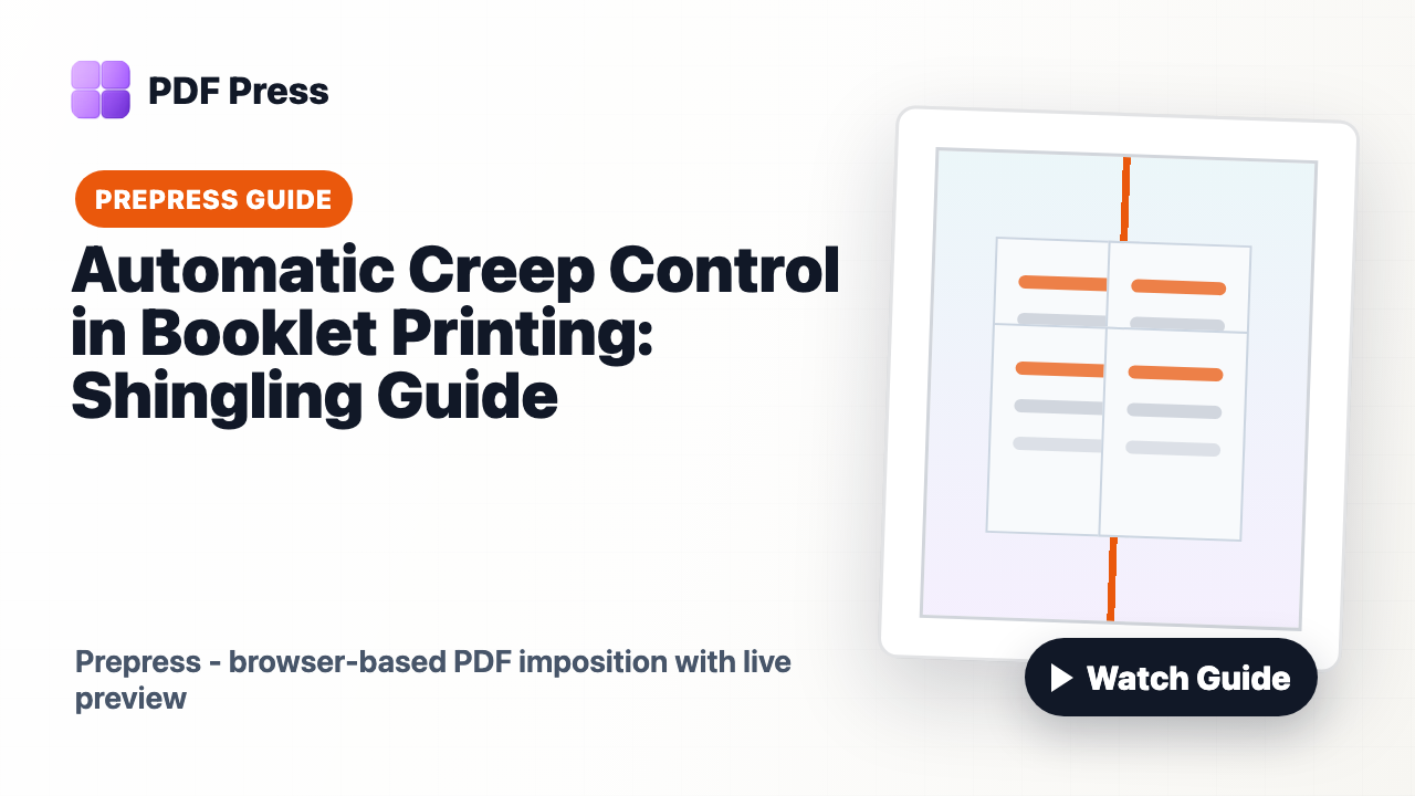 Automatic Creep Control in Booklet Printing: Shingling Guide | PDF ...