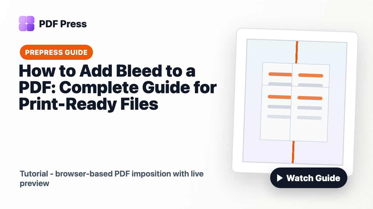 How to Add Bleed to a PDF: Complete Guide for Print-Ready Files | PDF ...